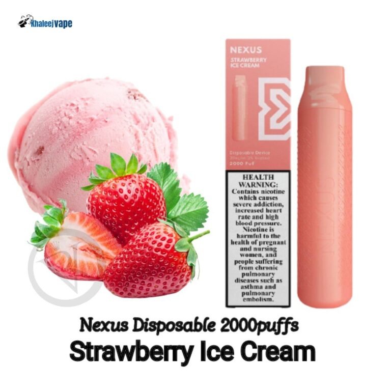 Nexus Disposable VAPE 2000 PUFFS|20MG PODSALT|STRAWBERRY ICE CREAM ...